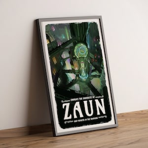 Zaun arcane / Lol Travel Poster Physical - Etsy