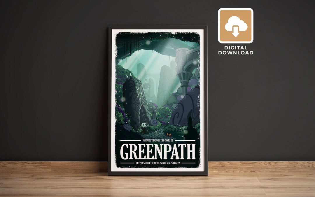 Greenpath hollow Knight Travel Poster Digital - Etsy