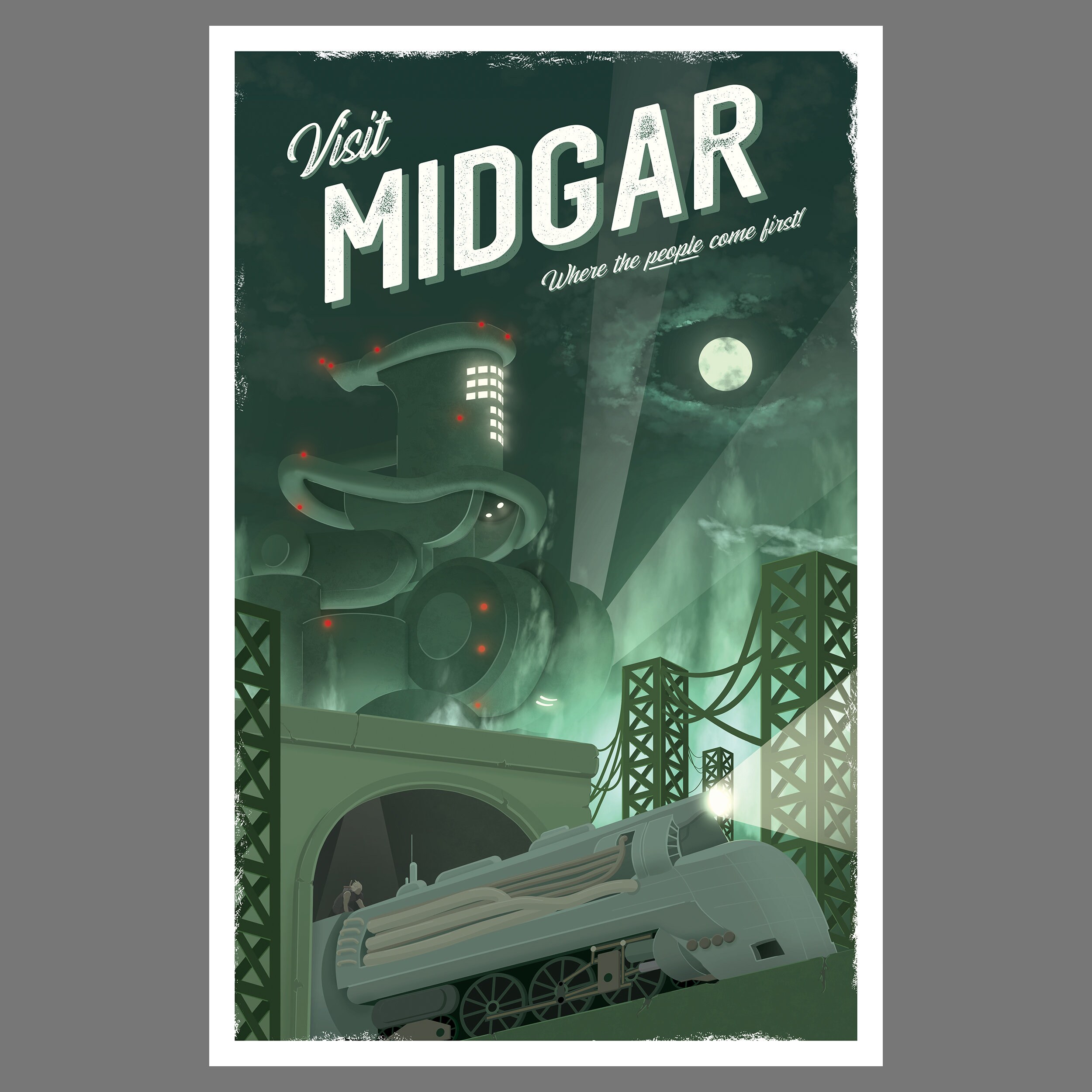 Midgar final Fantasy 7 Travel Poster Physical - Etsy