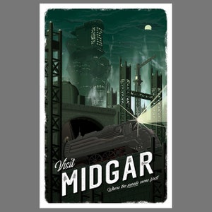 Midgar (final Fantasy 7) Travel Poster, Retro Gamer Wall Art - Etsy