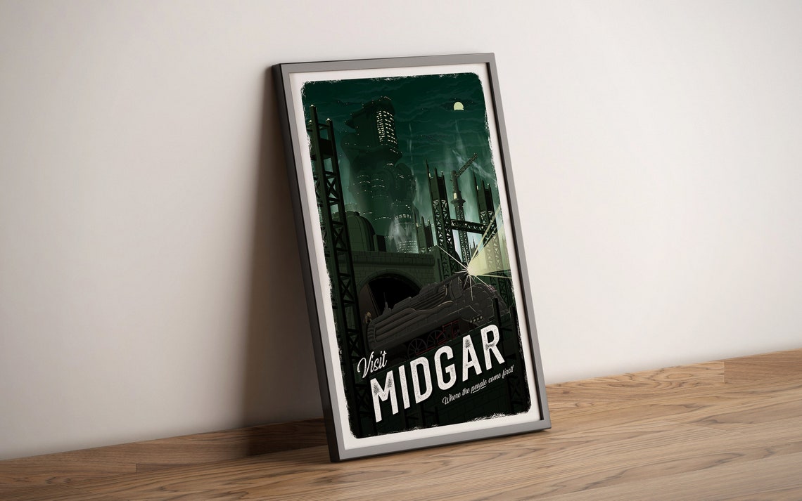 Midgar final Fantasy 7 Travel Poster Physical - Etsy