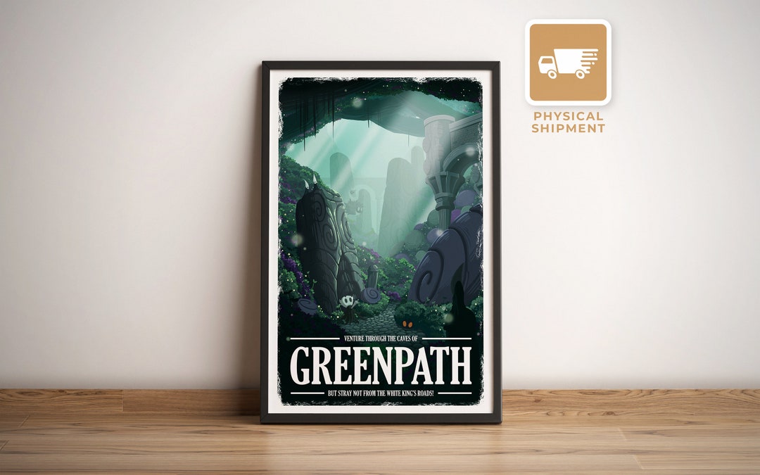 Greenpath (hollow Knight) - Travel Poster, Retro Vintage Illustration ...