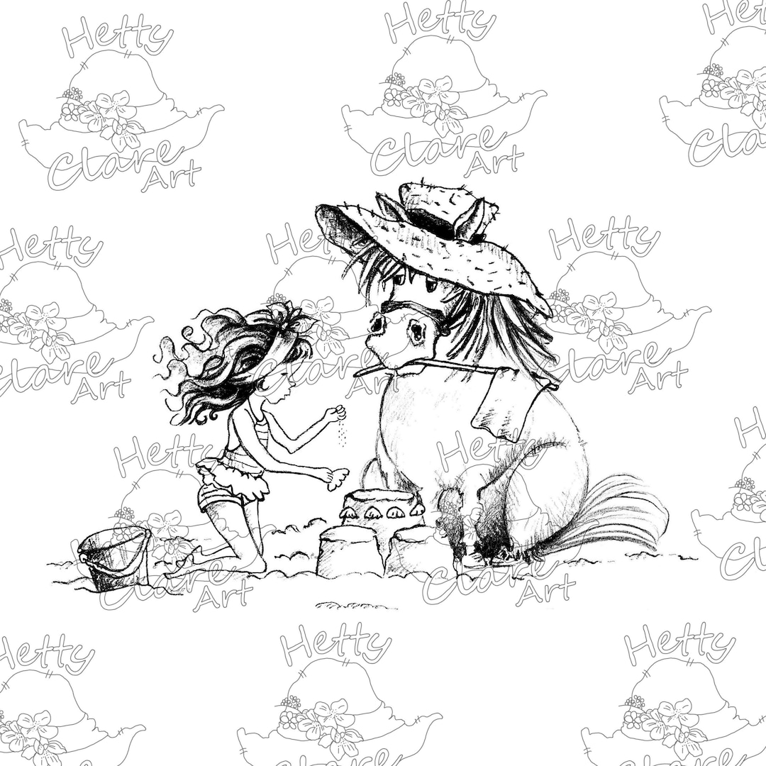 BEACH PONY SANDCASTLE - Digital Download - Etsy