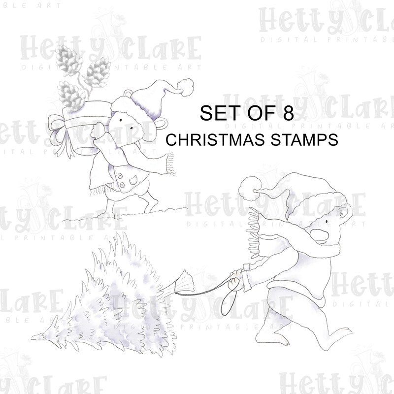 Christmas Digi Stamp - Etsy