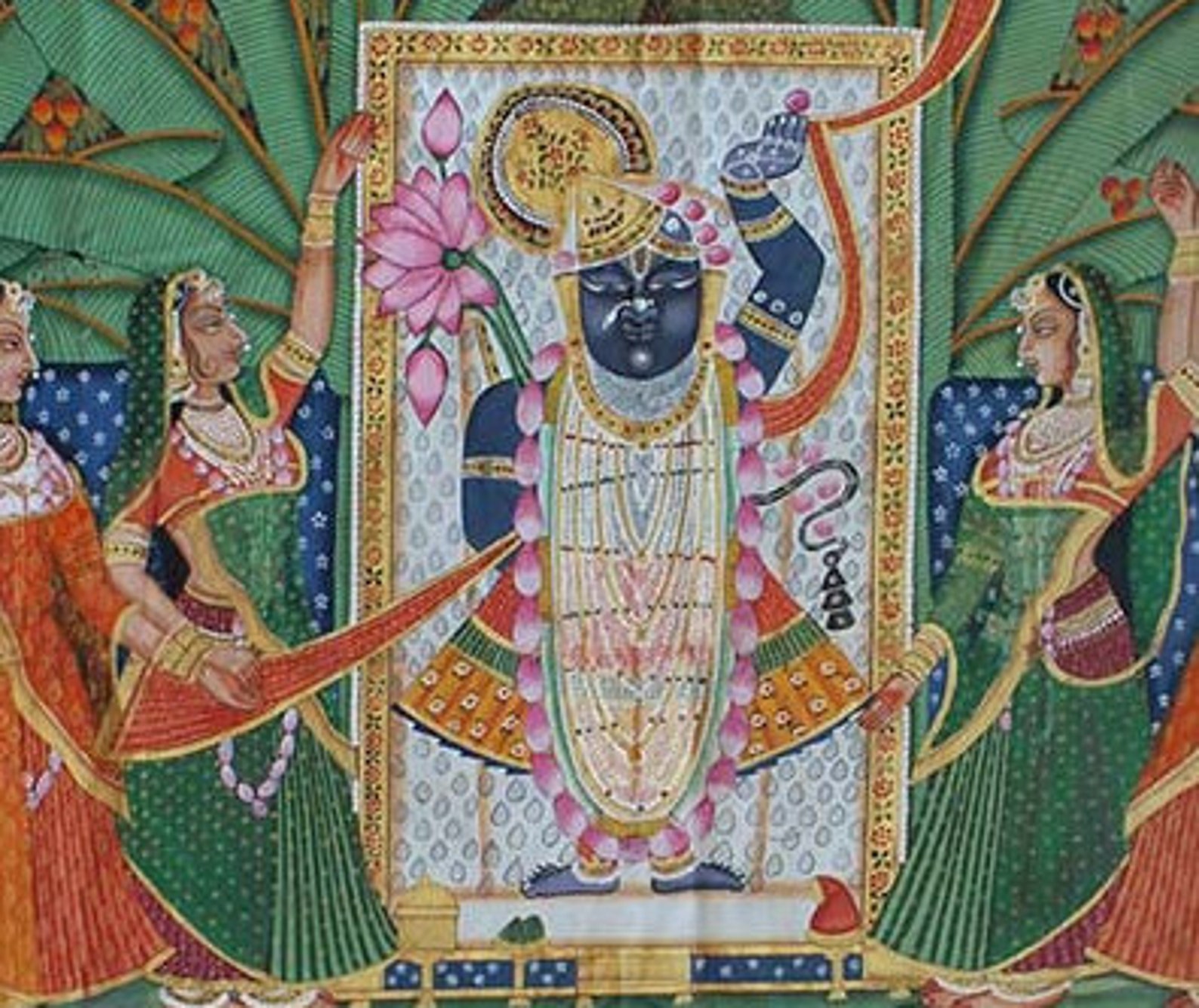 Traditional Painting of Lord Shreenathji on Theme of Sharad - Etsy