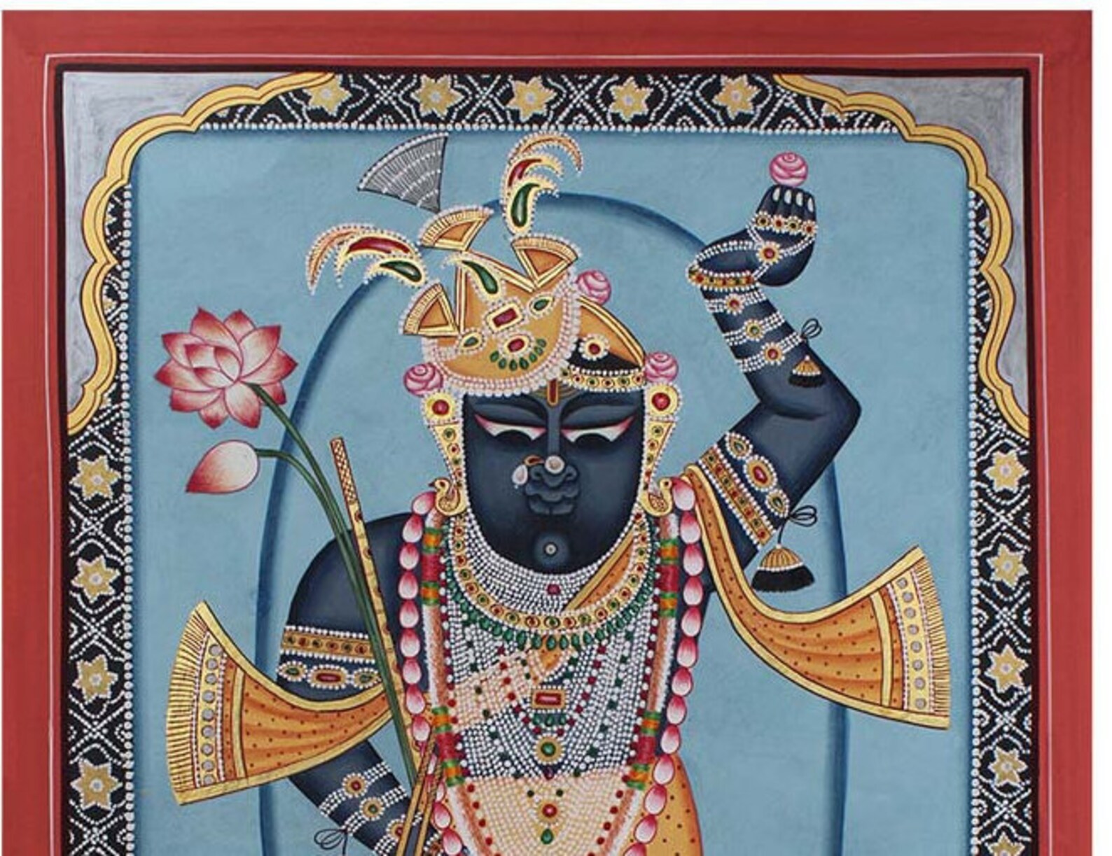 Painting of Shreenath Ji Traditional Painting of Shrinath Ji - Etsy UK