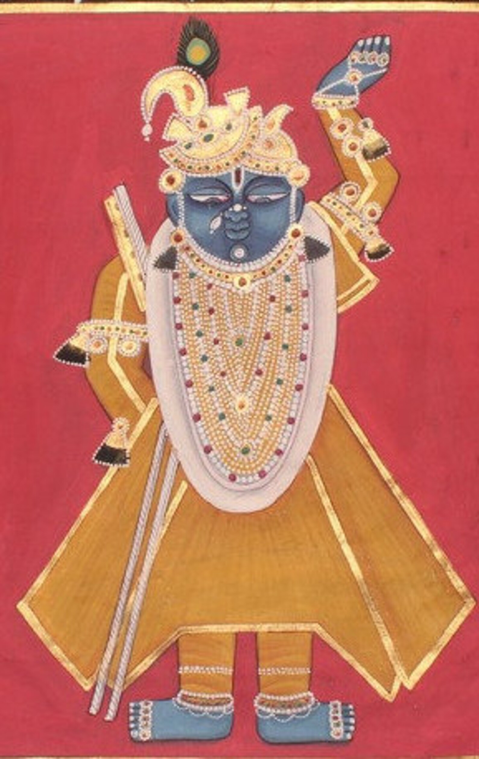 Painting of Lord Shrinath Ji, Lord Shrinath Ji, Indian Art, Pichwai ...