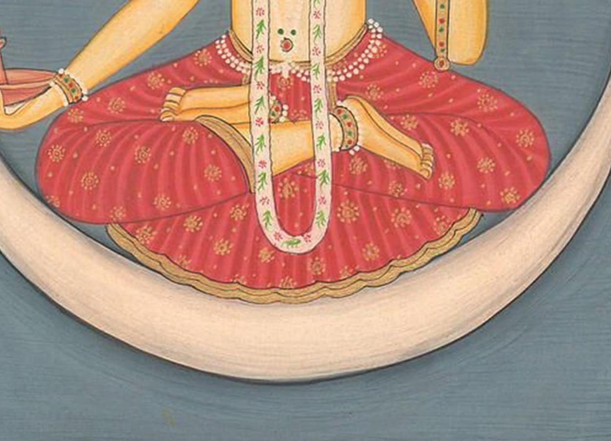 Lord Shiva Handpainted Painting on Cloth Traditional Wall - Etsy