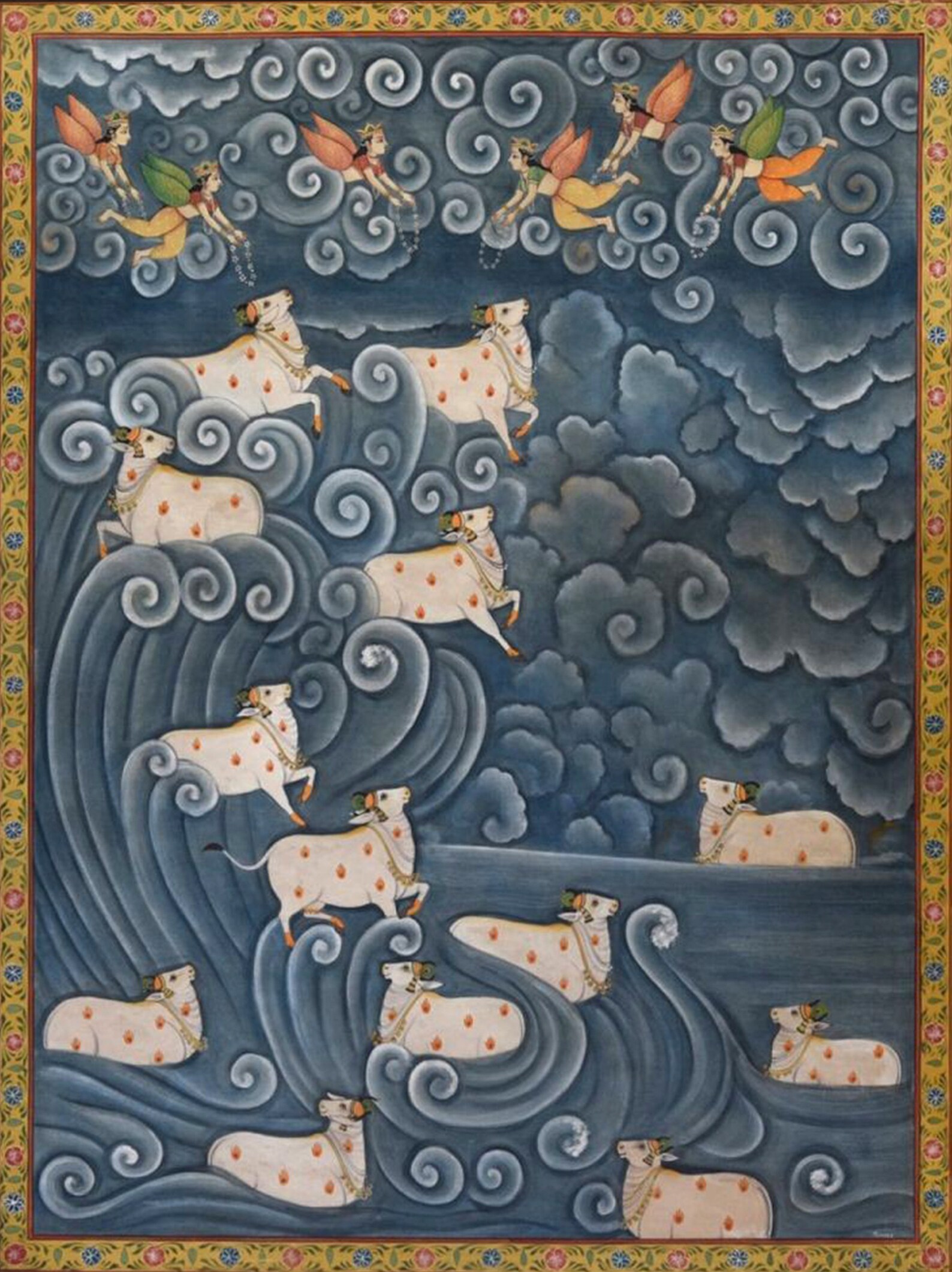 Traditional Painting of Beautiful Cows Hand Painted Cows - Etsy