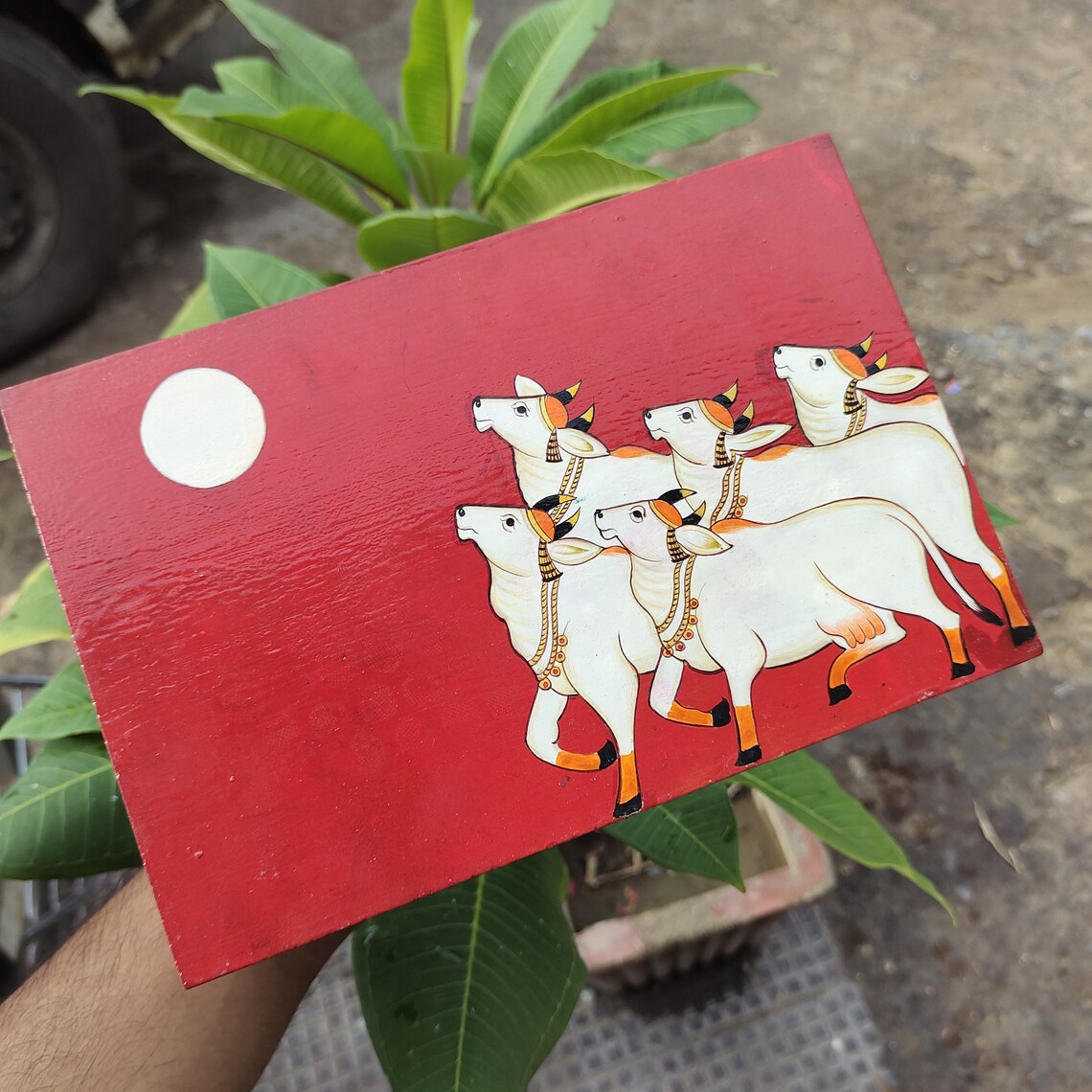 Handmade Wooden Box , Handpainted Wooden Pichwai Box , Stroge Box ...