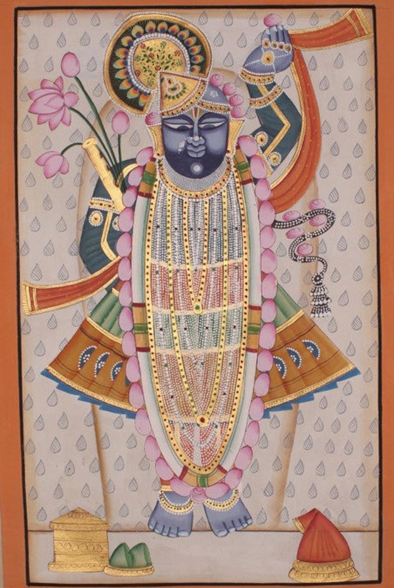 Painting of Lord Shrinath Ji, Lord Shrinath Ji, Indian Art, Pichwai ...