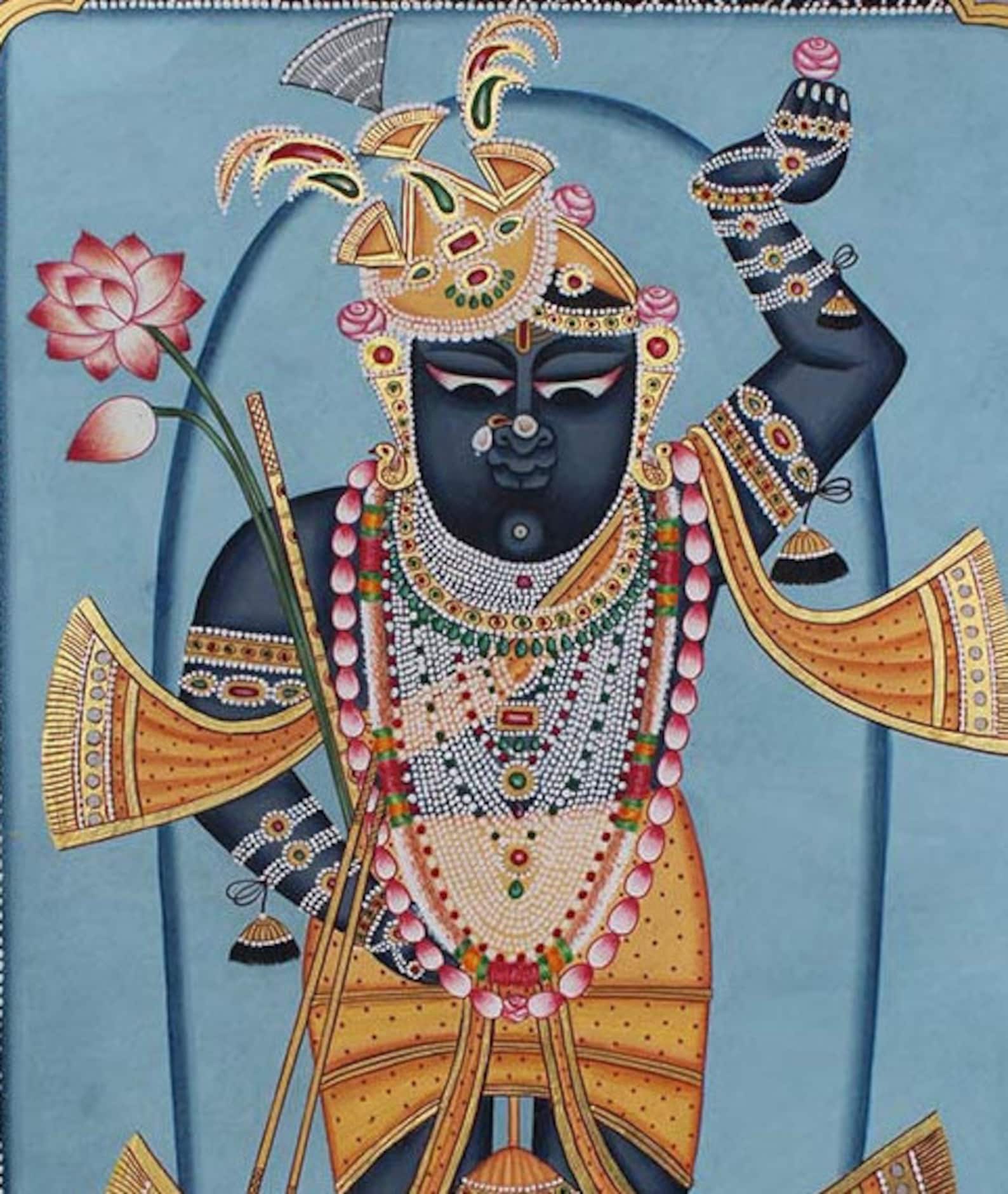 Painting of Shreenath Ji Traditional Painting of Shrinath Ji - Etsy UK