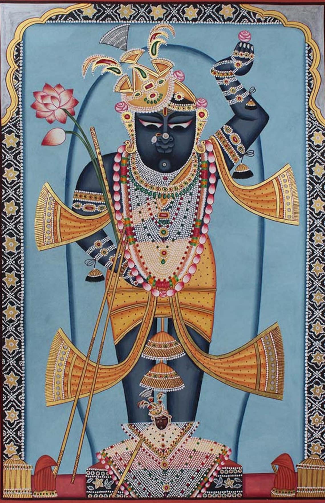 Painting of Shreenath Ji Traditional Painting of Shrinath Ji - Etsy UK