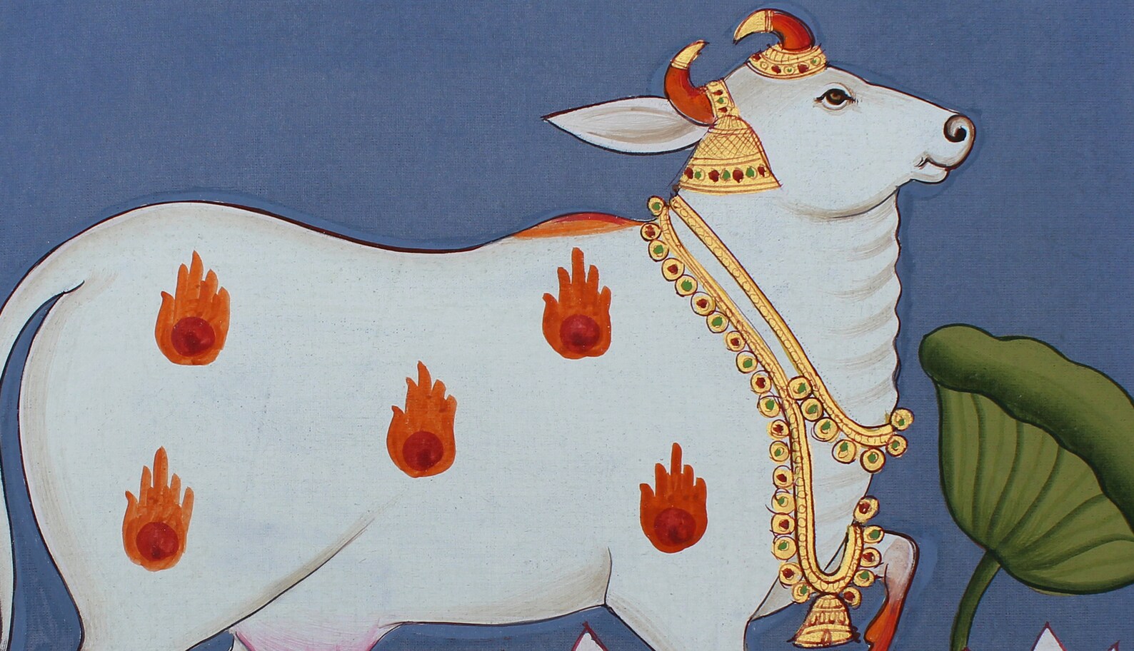 Cow & Lotus Talai Traditional Wall Cloth Pichwai Paintings - Etsy