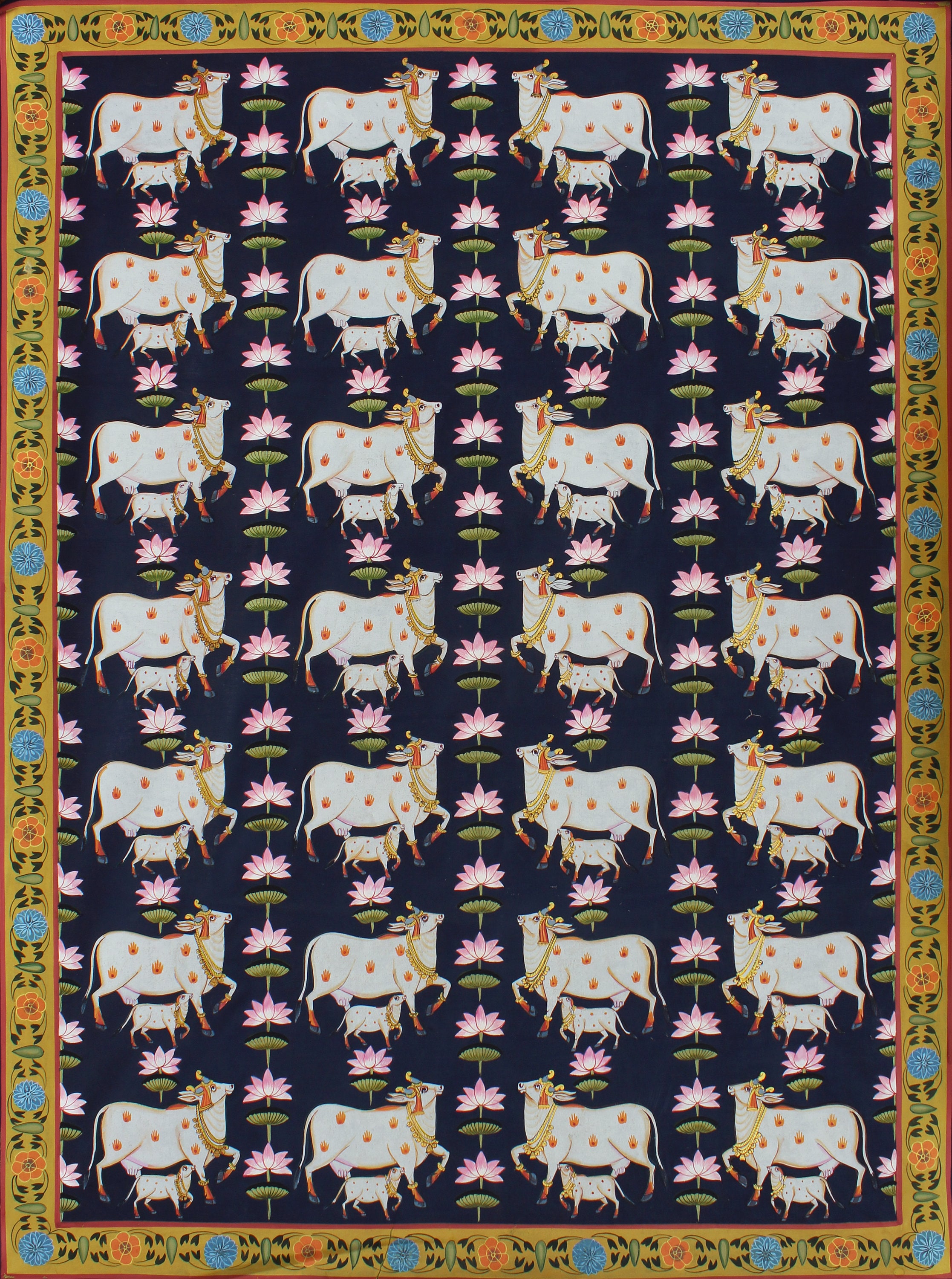 Traditional Painting of Beautiful Cows Hand Painted Cows - Etsy