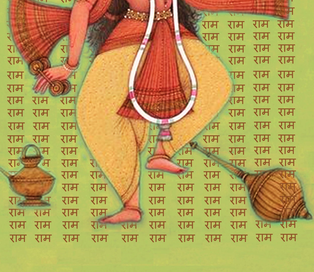 Lord Hanuman Ji Handpainted Painting on Cloth Traditiional - Etsy