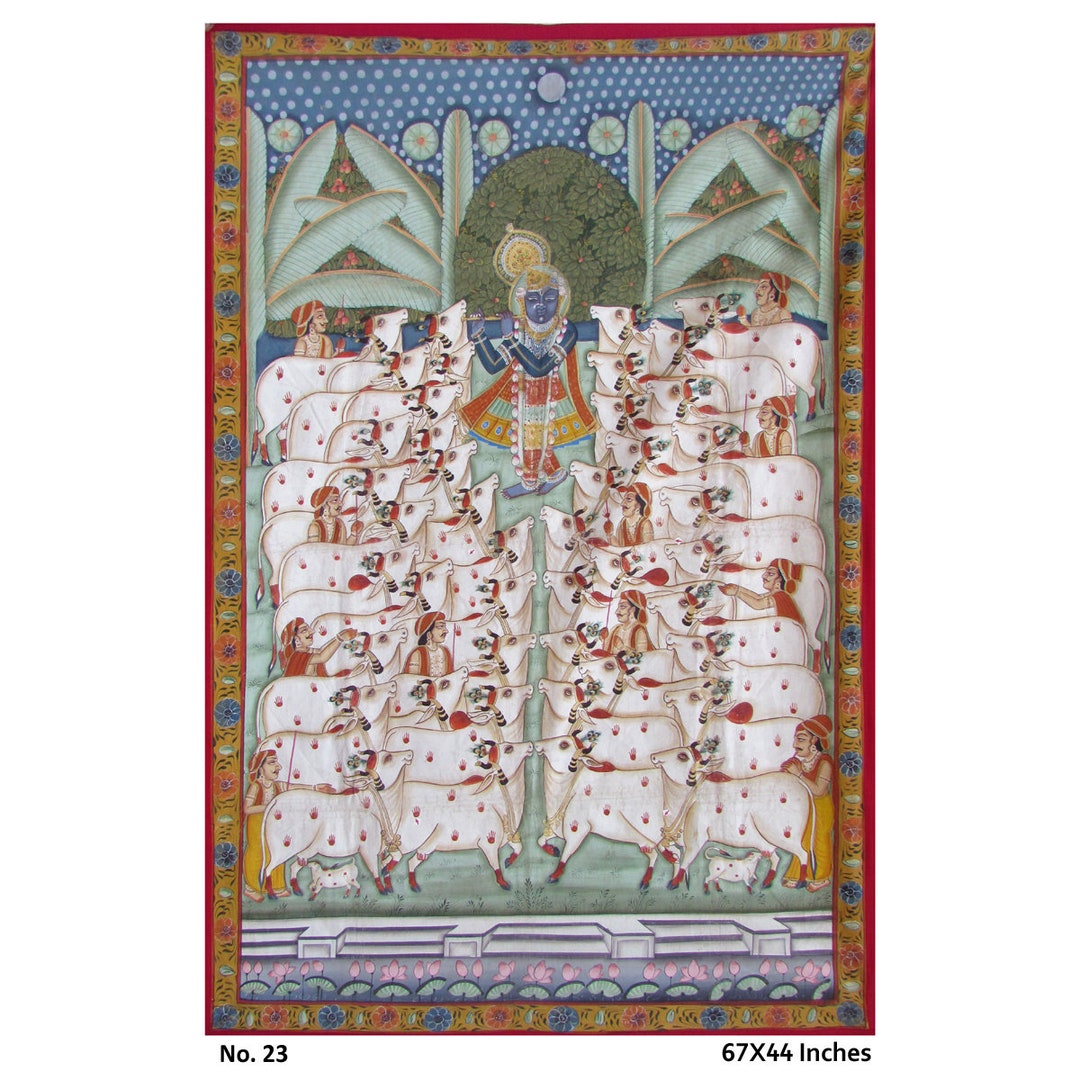 Handmade Shree Nath Ji Pichwai Painting: Royal Indian Art, Natural ...