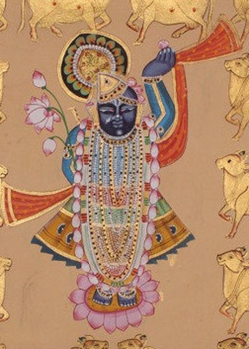 Painting of Lord Shrinath Ji, Lord Shrinath Ji, Indian Art, Pichwai ...