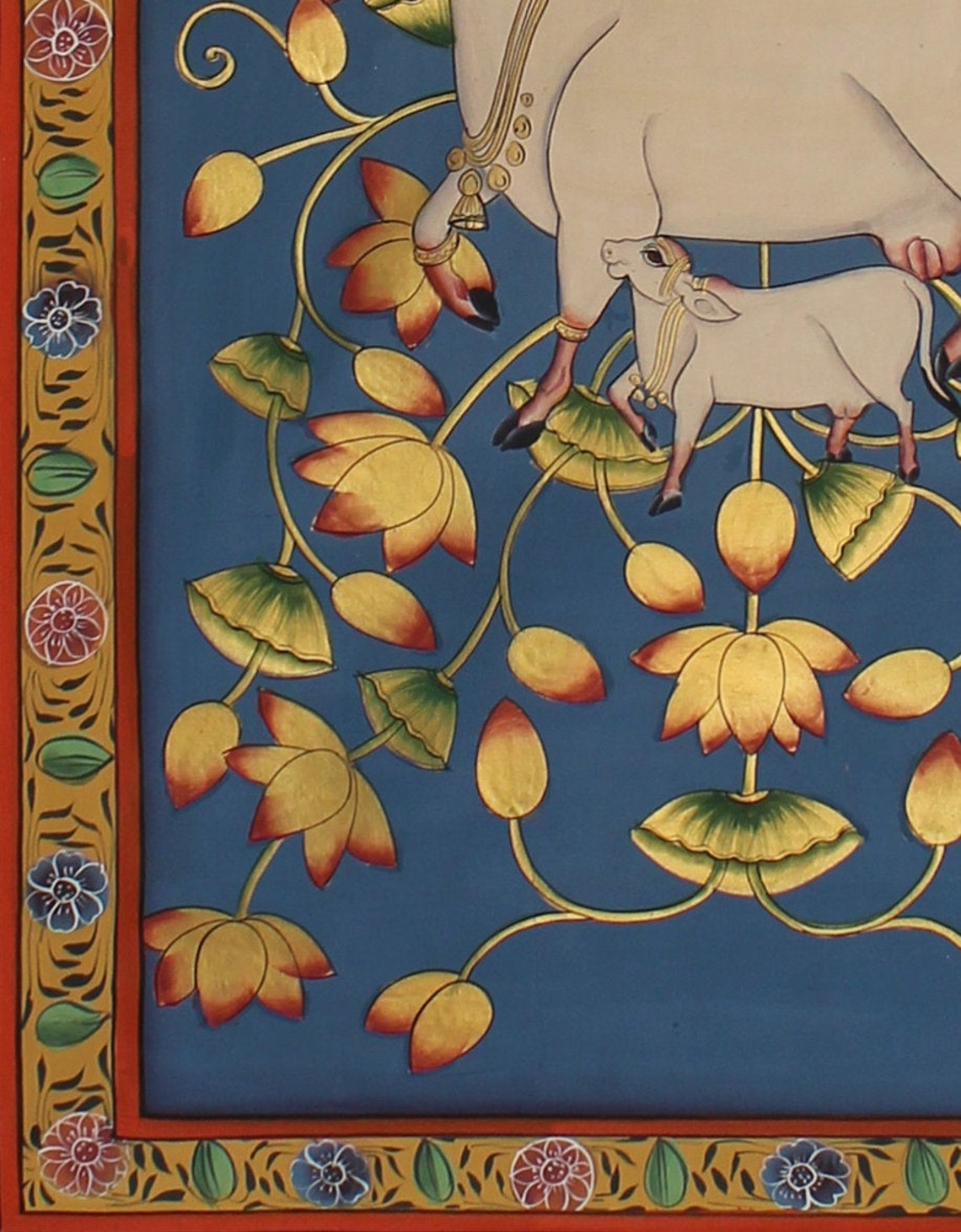 Buy Traditional Wall Painting of Beautiful Cow in Kamal Talai Online in ...