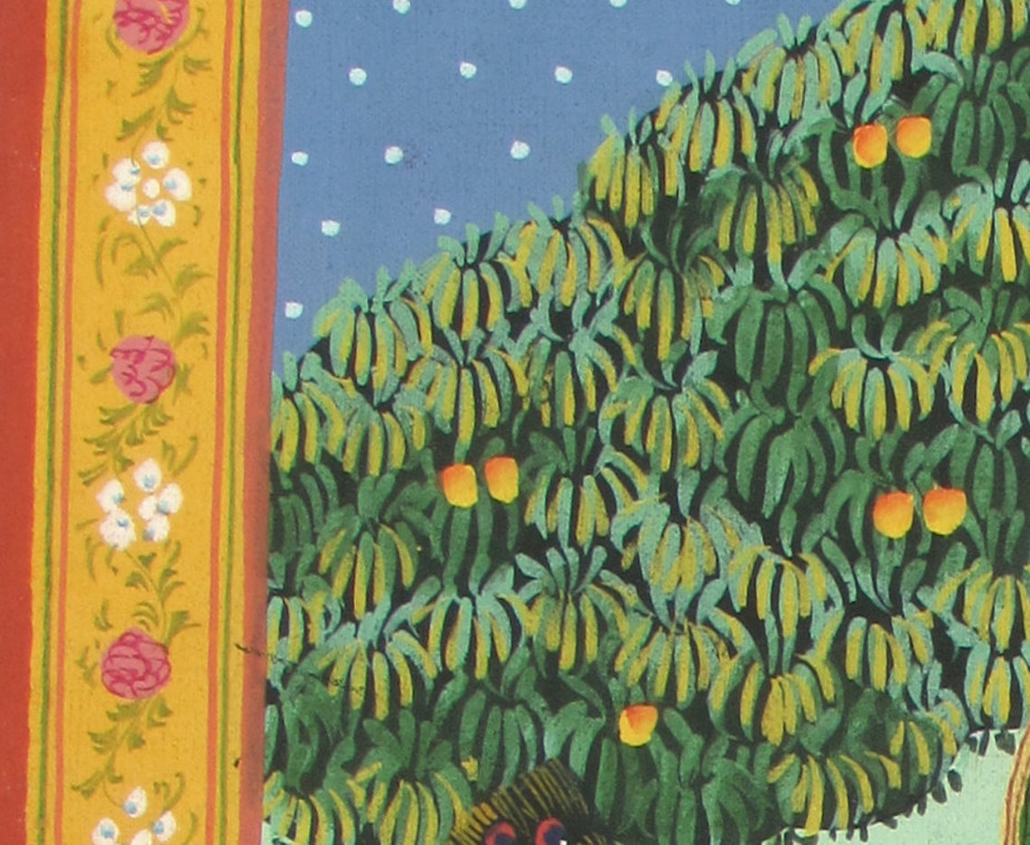 Traditional Wall Painting Indian Home Decor Indian Royal | Etsy