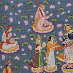 Pichwai Painting of Lord Shrinath Ji Painting of Shrinath Ji in Kamal ...