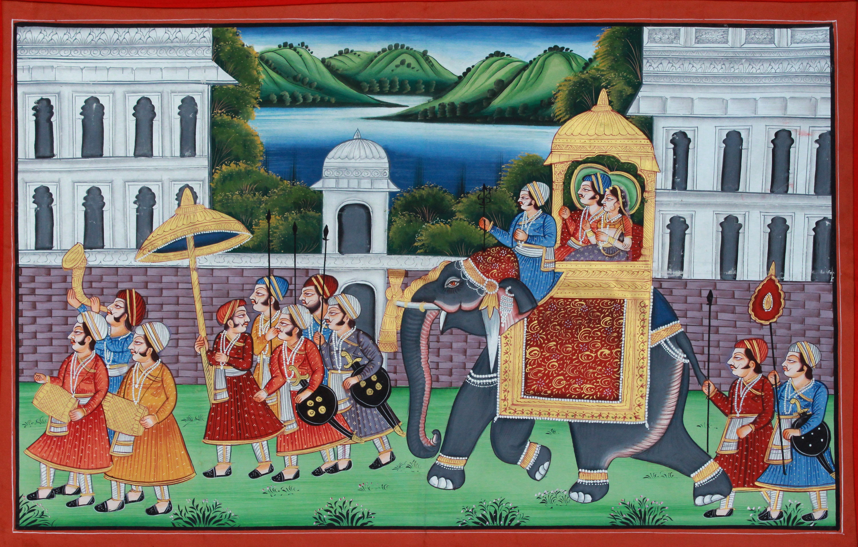 Indian Rajasthani Traditional King And Queen Elephant Riding | Etsy