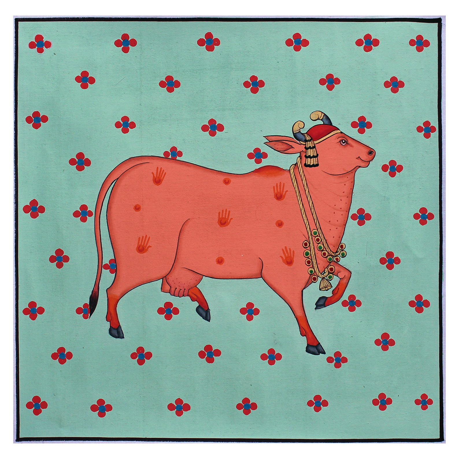 Traditional Wall Painting of Cows for Home Decor. - Etsy