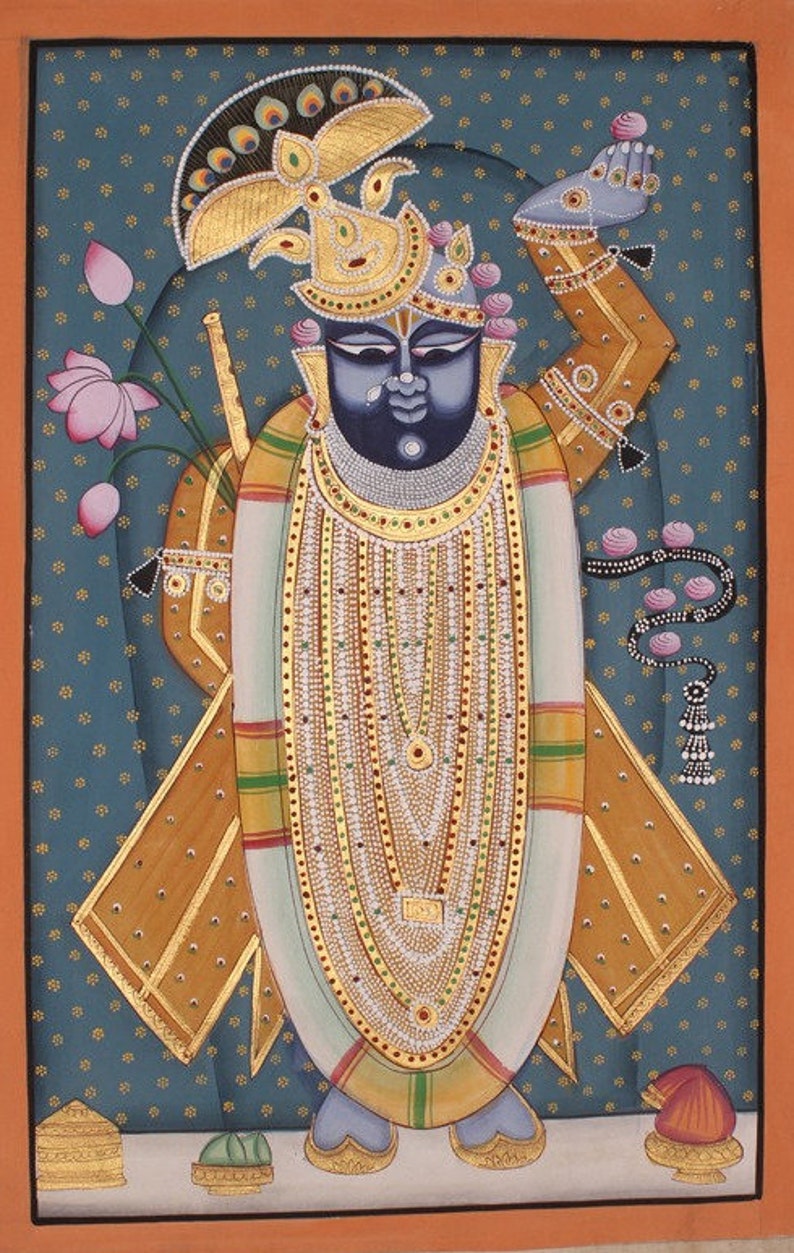 Painting of Lord Shrinath Ji, Lord Shrinath Ji, Indian Art, Pichwai ...