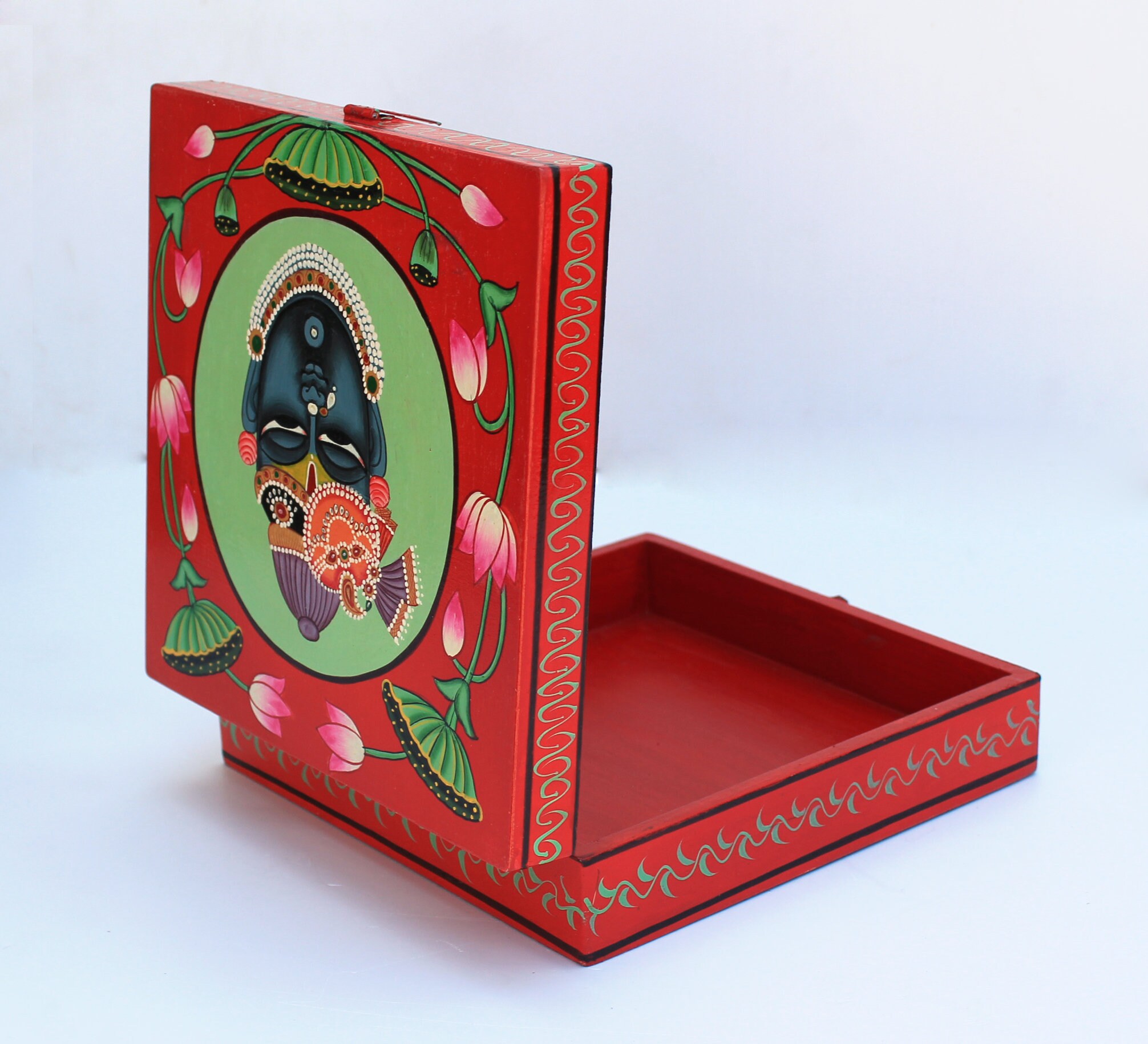 Hand painted shrinath ji on wooden boxjewellry boxtrendy | Etsy