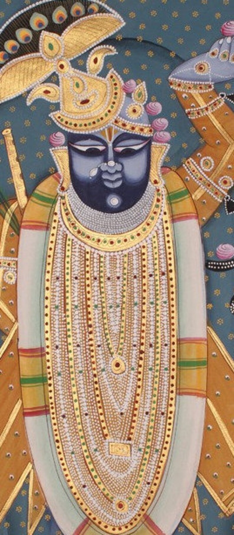 Painting of Lord Shrinath Ji, Lord Shrinath Ji, Indian Art, Pichwai ...