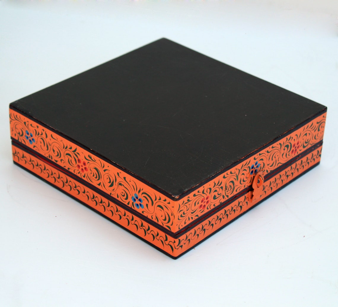 Beautifully Hand Painted Cow on Wooden Box. - Etsy