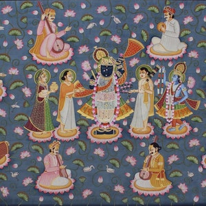 Pichwai Painting of Lord Shrinath Ji Painting of Shrinath Ji in Kamal ...