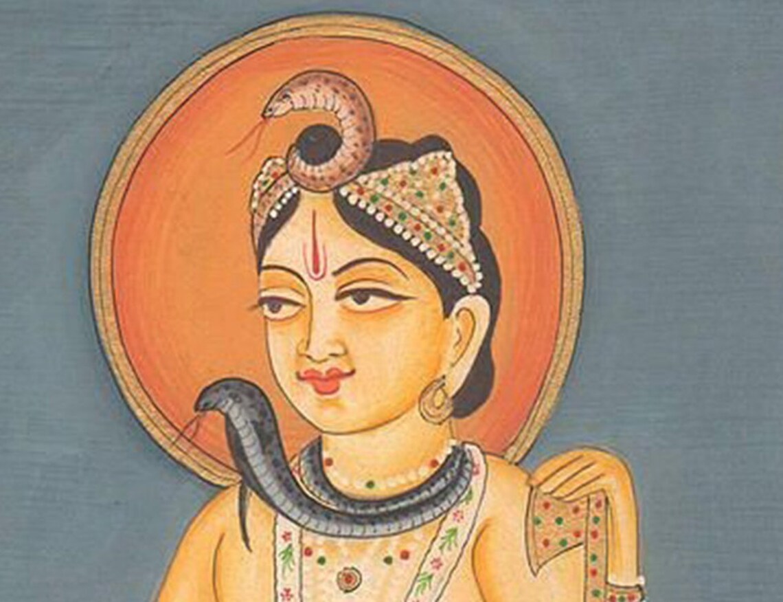 Lord Shiva Handpainted Painting on Cloth Traditional Wall - Etsy