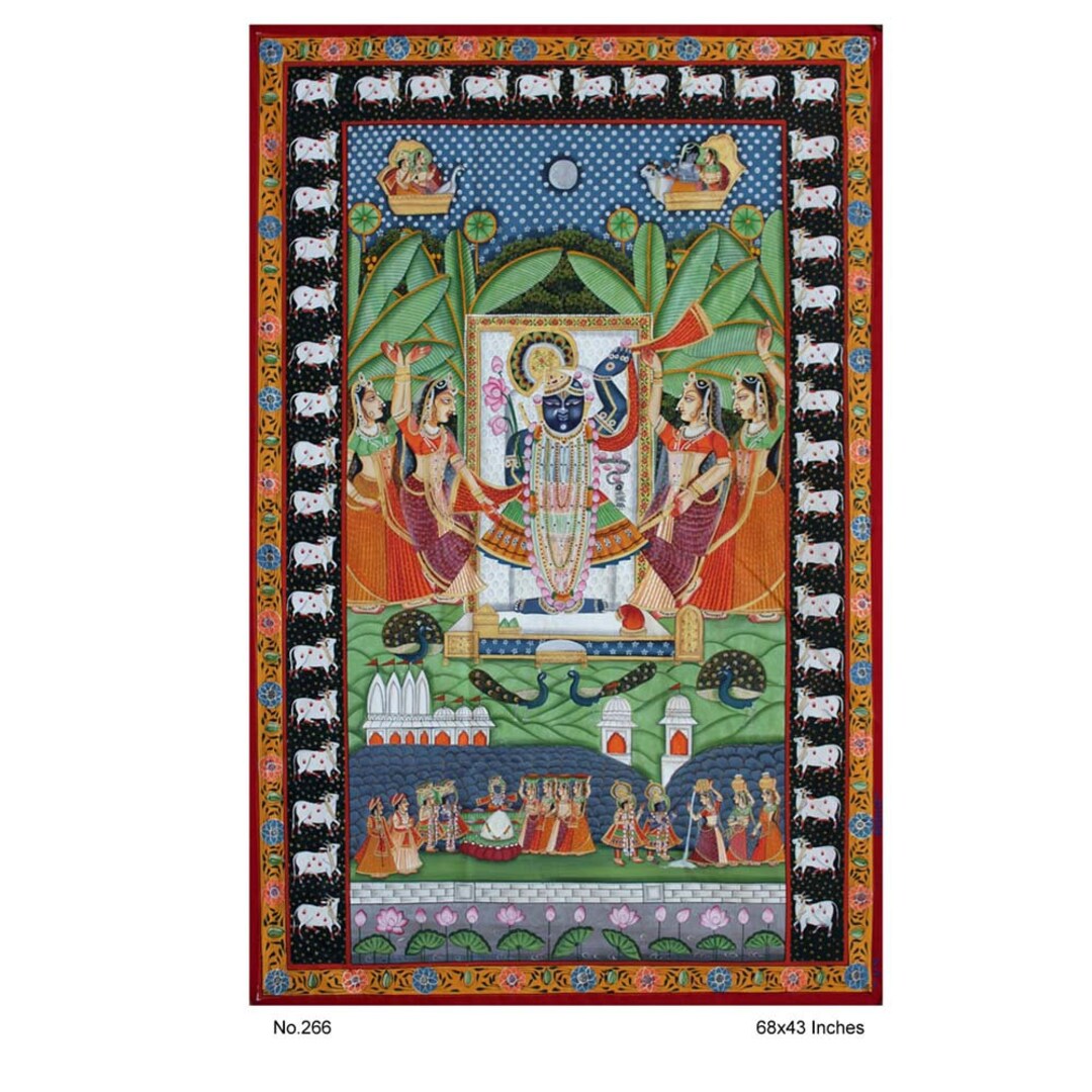Indian Devotional Wall Art Painting of Shrinath Ji , Krishna's Love. - Etsy