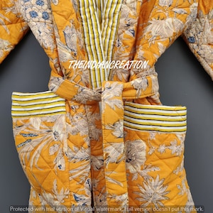 Cotton Quilted Robe, Quilted Kimono, Robes, Traditional Kimono, Cotton ...