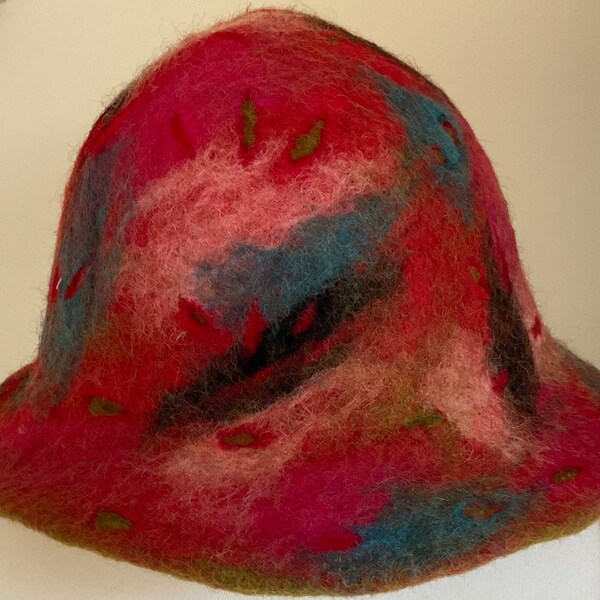 Red Felt Hat - Etsy