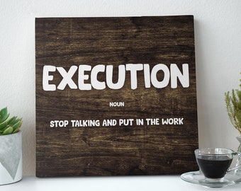 Achieve Wood Sign - Etsy