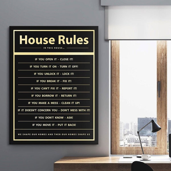 Home Rules - Etsy