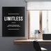 Limitless Adjective Wall Art Modern Office Decor Definition Canvas ...