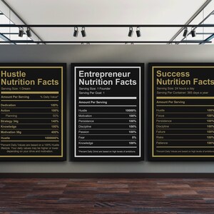 3 Pieces Success Nutrition Facts, Entrepreneur Nutrition Facts, Hustle ...