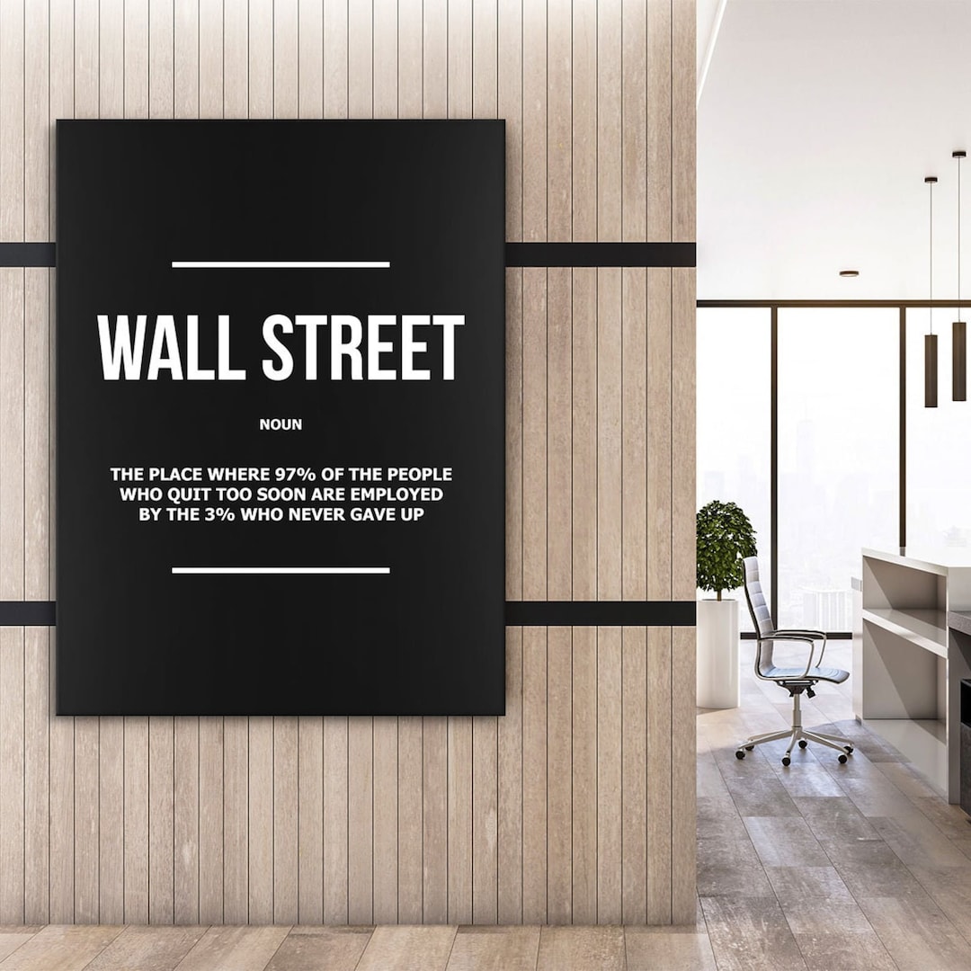 Wall Street Definition Art Office Decor Wall St Noun Forex Canvas Print ...