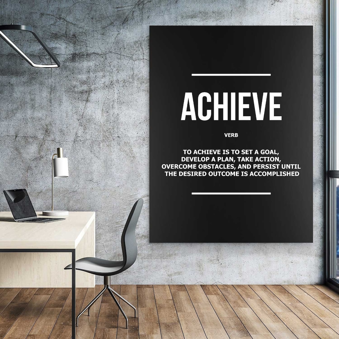Goal Achiever Success Blueprint: Motivational Art Print - Etsy
