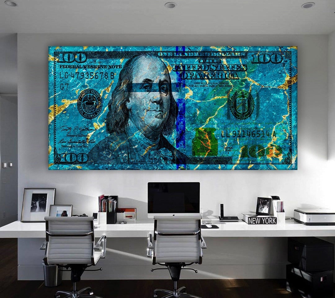 100 Dollar Bill Millionaire Art Print Canvas Print Money Wall - Etsy