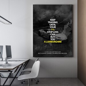 Trader Supercar Motivational Wall Art Trader Office Decor Canvas Print ...
