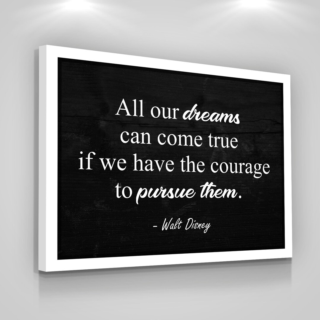 Walt Disney Quotes Canvas Print Inspirational Home Wall Office Decor ...