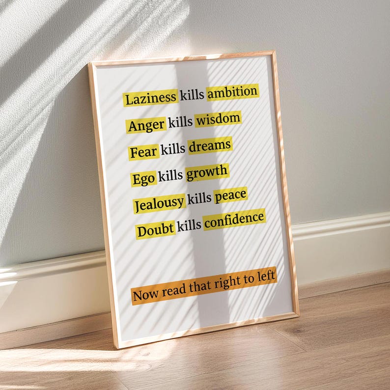 Reverse Perspective Motivational Wall Art | Inspirational Quote Canvas ...
