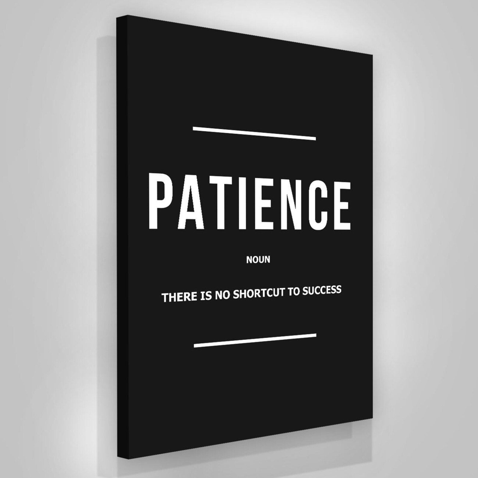 Patience Noun Wall Art Modern Office Decor Definition Canvas Print ...