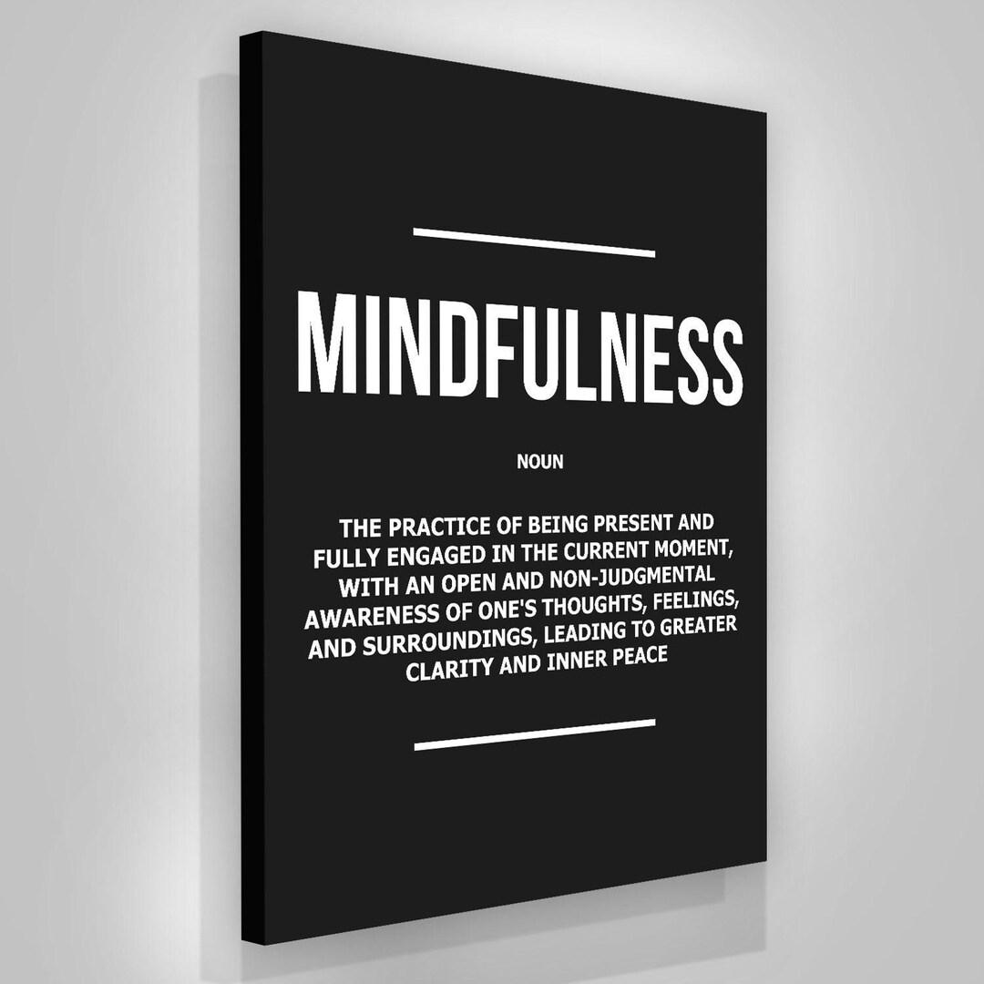 Mindfulness Wall Art Inner Peace Journey Canvas Inspirational ...
