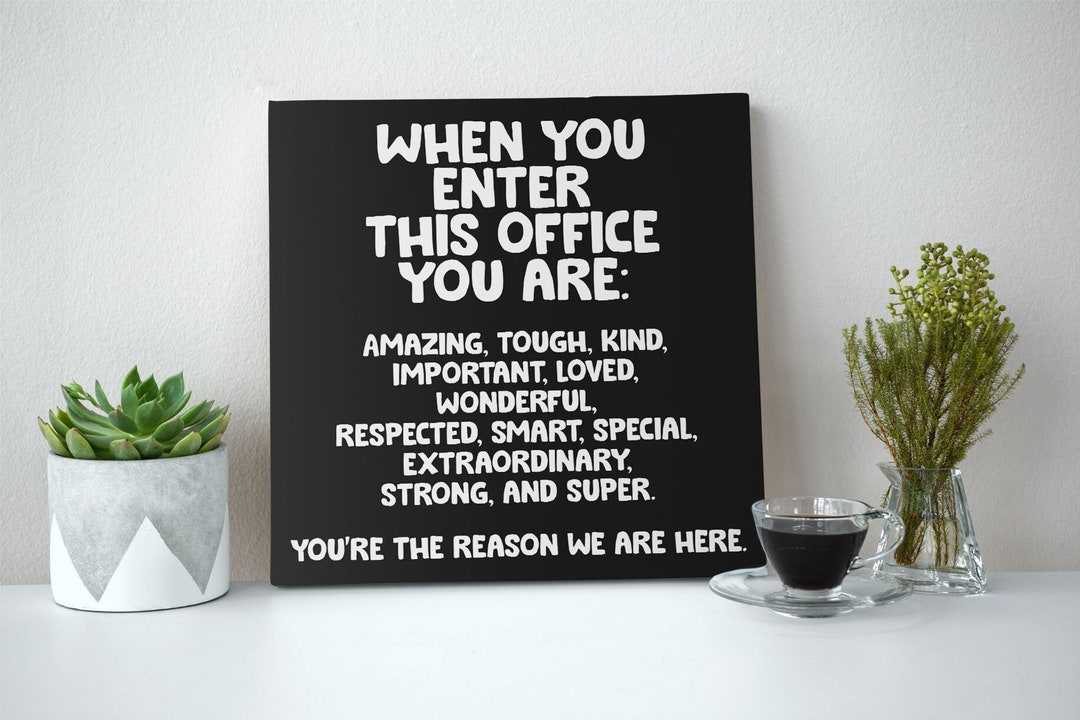 Inspirational Wall Art, Office Motto Decor Quotes, Motivational Wall ...
