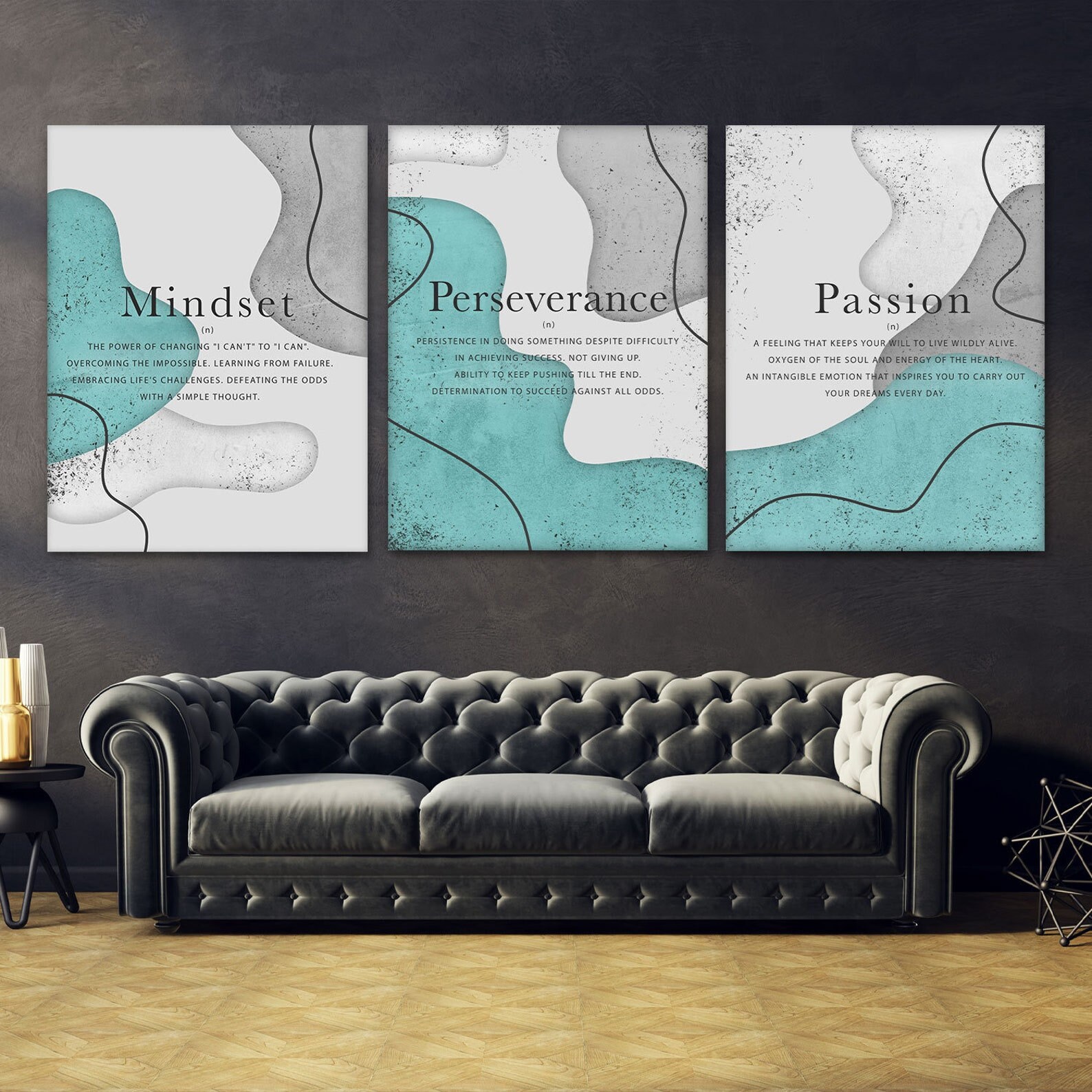 3 Piece Inspirational Wall Art Canvas Prints Home Office - Etsy